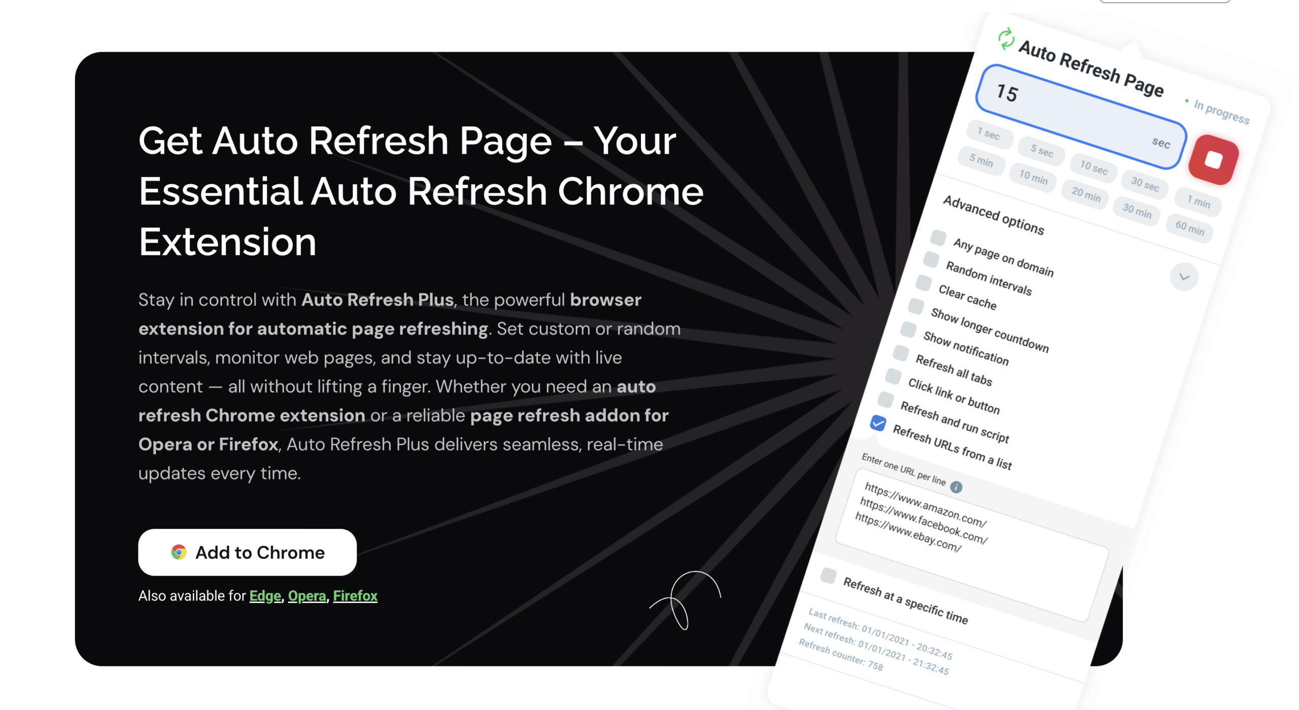 Quick Auto Chrome Refresh: Stay Updated on Any Page | Auto Refresh Page